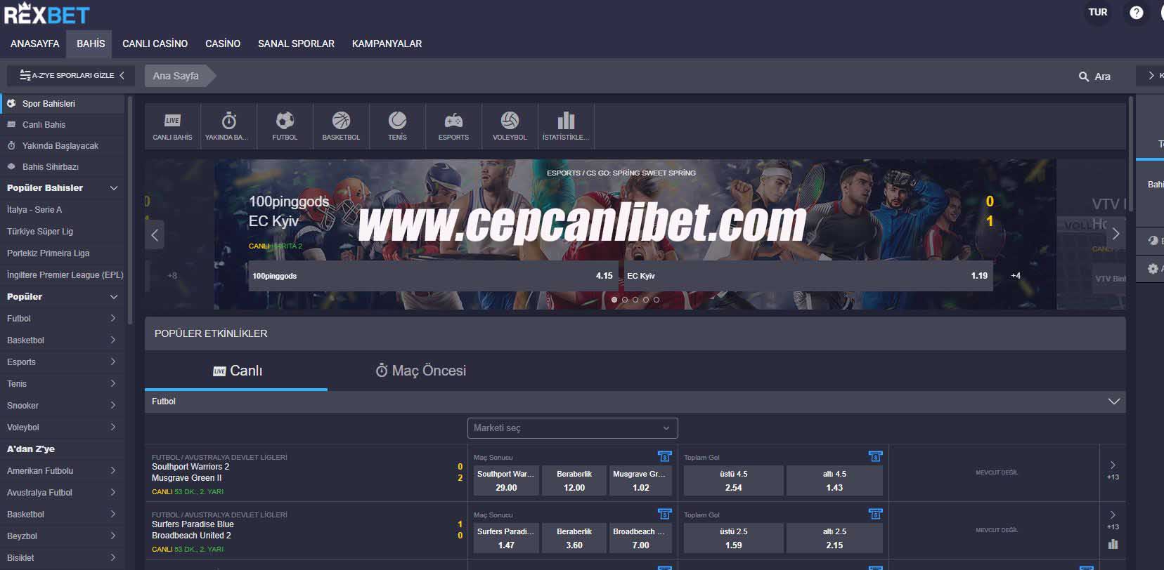 Popüler Bahis Siteleri 2021 - Rexbet - Cepte Canlı Bahis